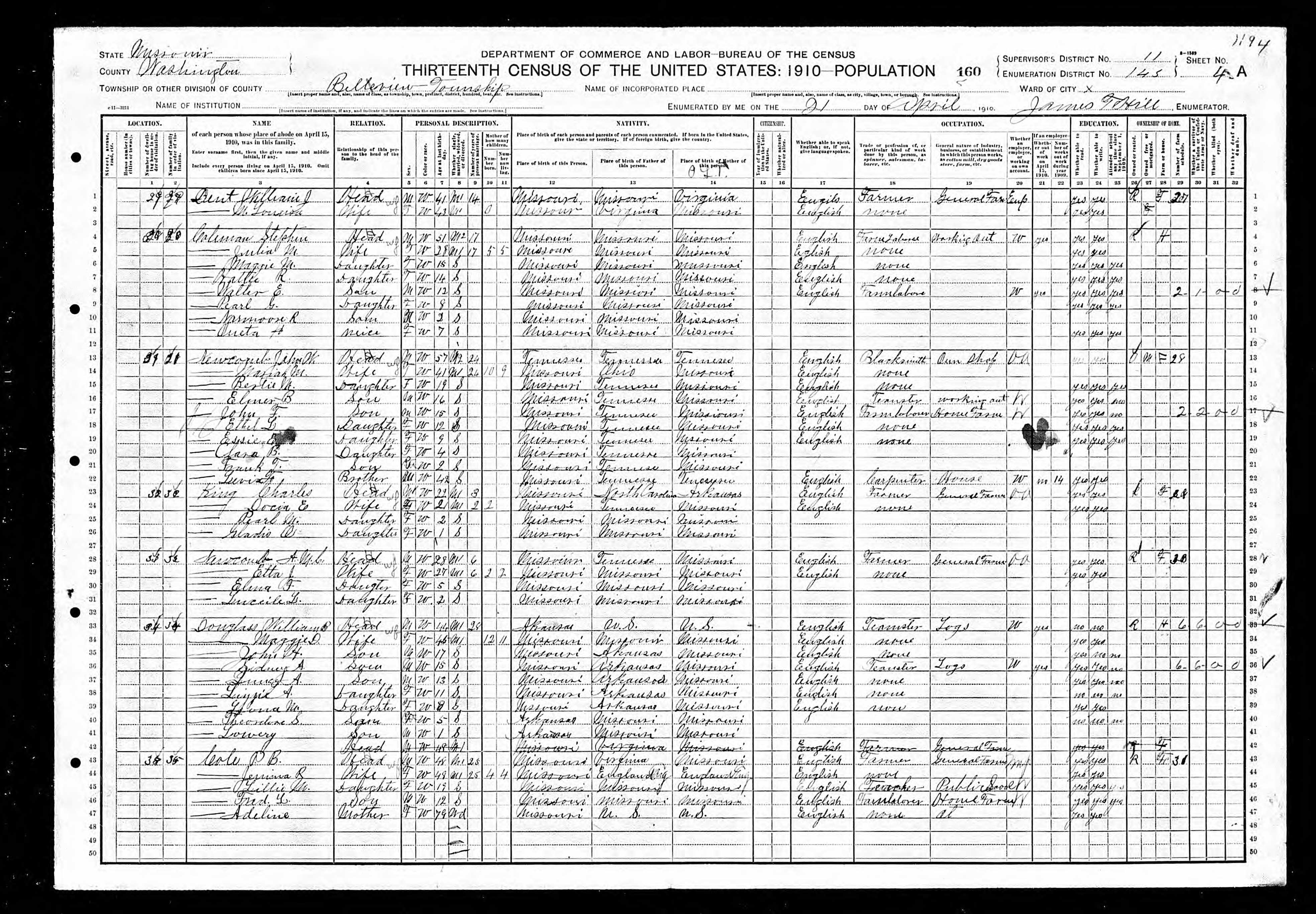 William Bevin Douglas and Margaret Denice Harbison