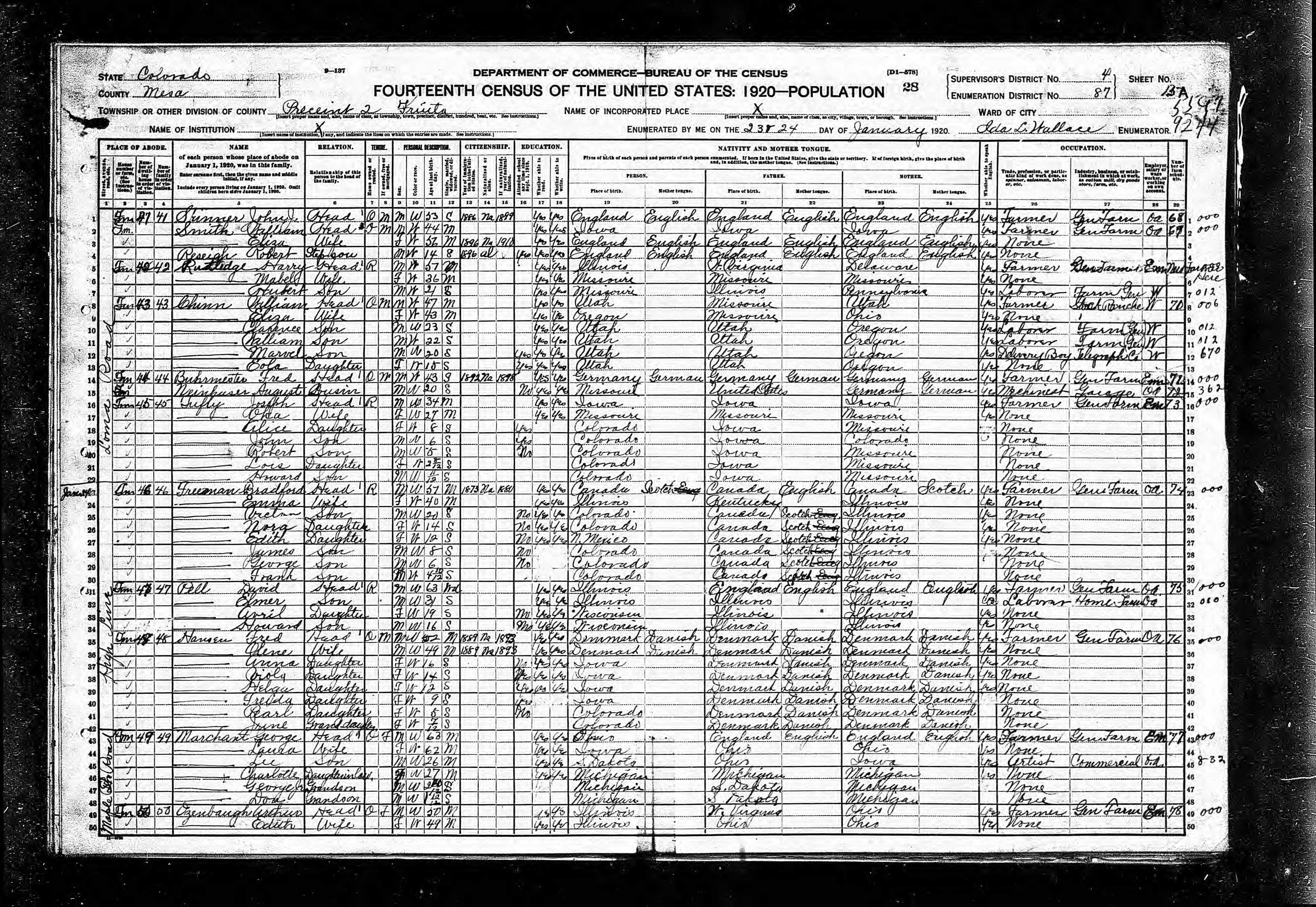 Harry Milton Rutledge and Emma May Anderson