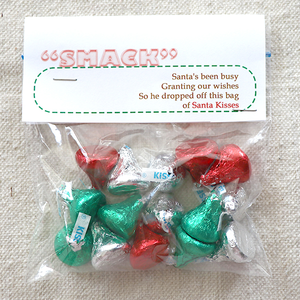 Santa Kiss Printable