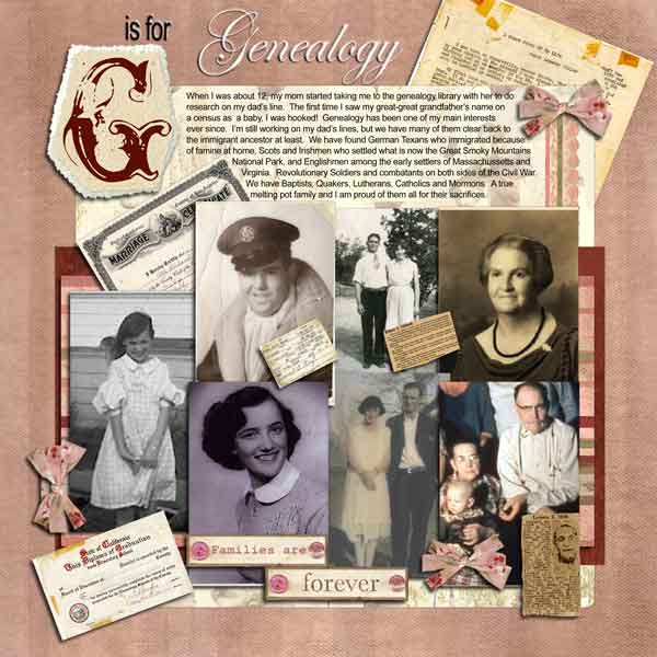 ABC Digital Scrapbooking Challenge - G