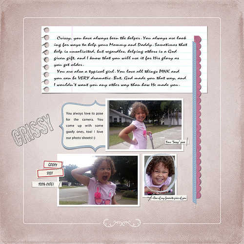 Calligraphy Brush Circle Digital Scrapbooking Tutorial