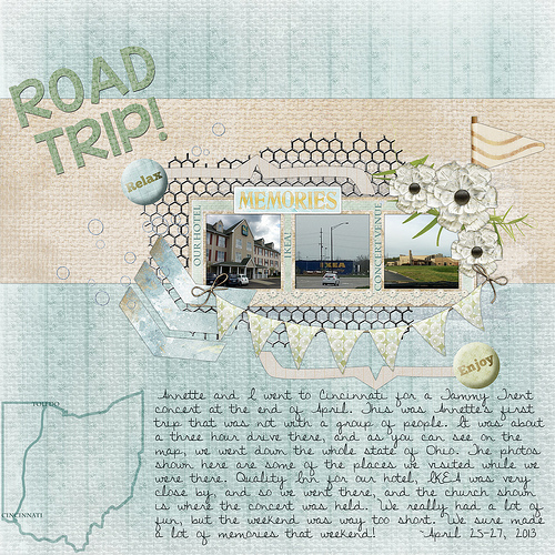 Map Outline Digital Scrapbooking Tutorial